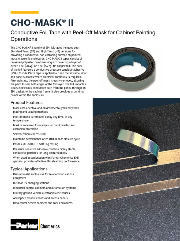 CHO-MASK II Conductive Foil Tape | PDF | Paint | Mechanical Engineering