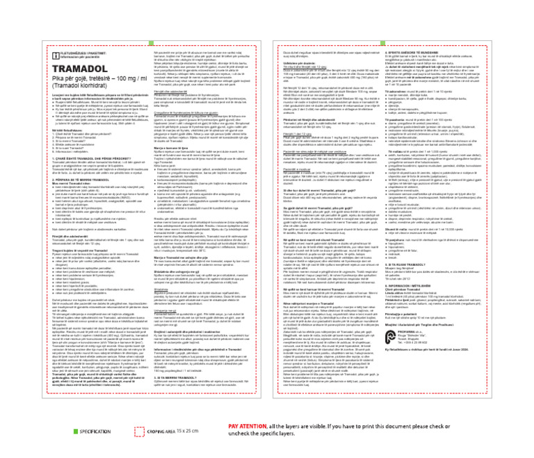Sh10503 Tramadol Pika Pr Goj Fletudhzues Shqip Version 1 01 2024 | PDF
