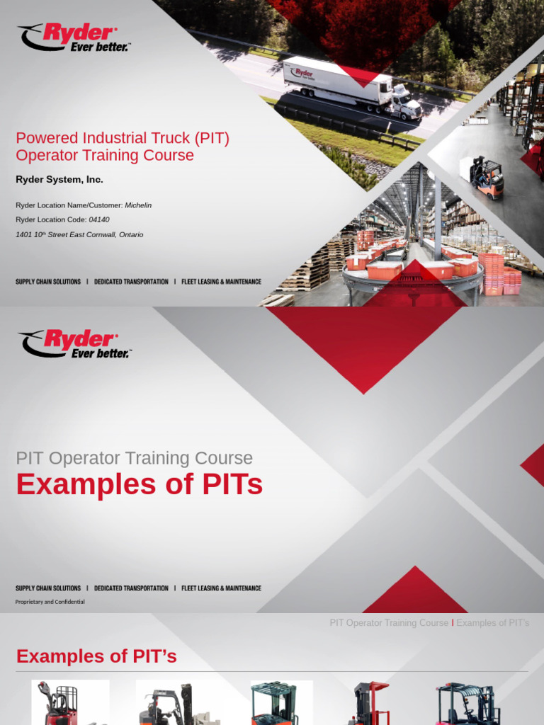 PIT Operator Training Course Overview | PDF | Forklift | Trailer (Vehicle)