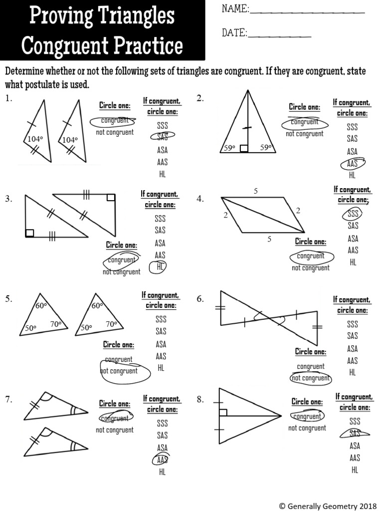 Proving+Triangles+are+Congruent+Practice | PDF | Euclidean Geometry ...