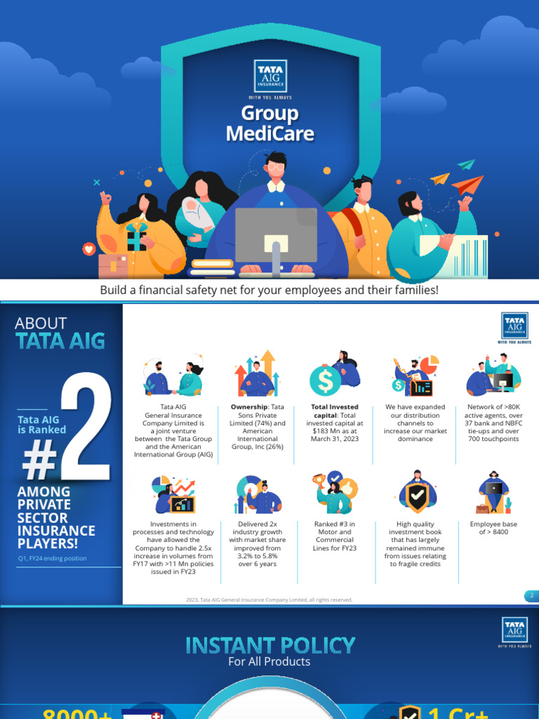 Tata AIG Group MediCare Benefits Guide | PDF | Insurance | Medicare ...
