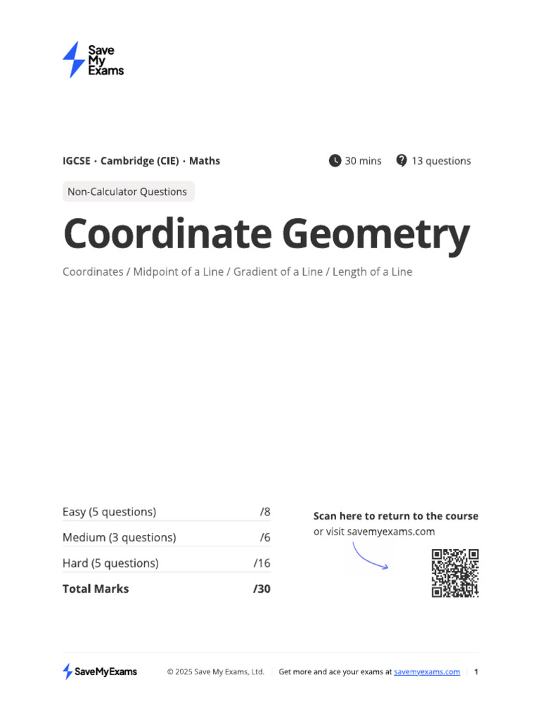 Coordinate Geometry | PDF