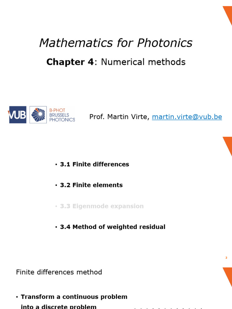 2025 MathForPhot Lecture9 Chapter4 | PDF | Finite Element Method ...