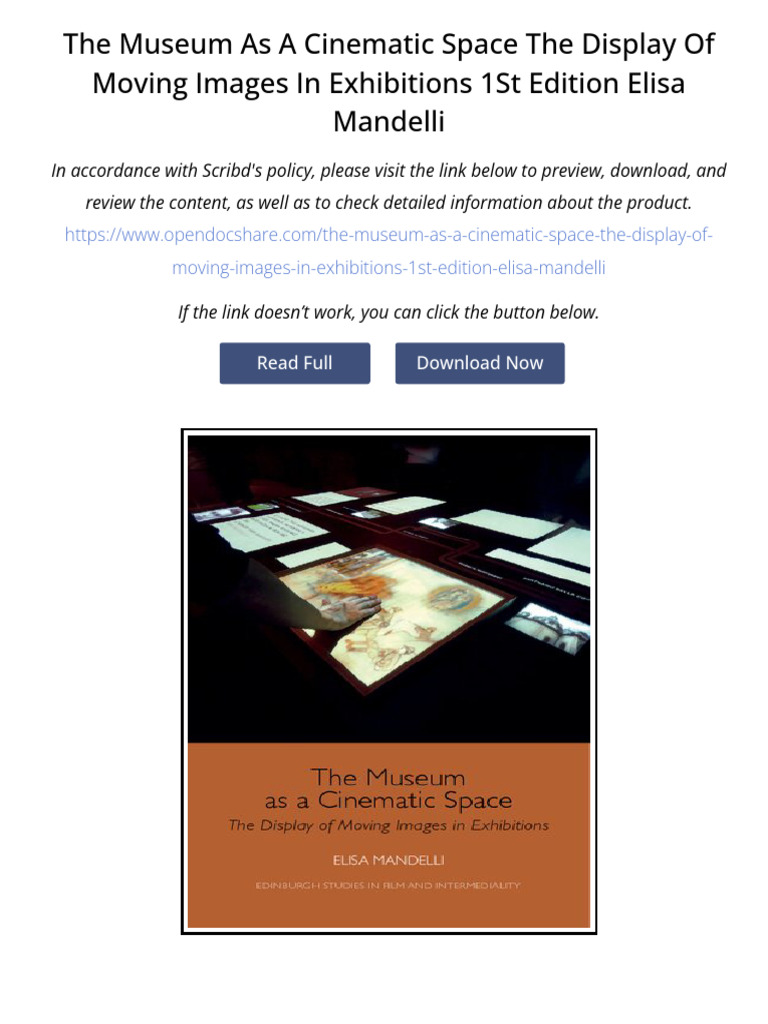 The Museum as a Cinematic Space The Display of Moving Images in ...