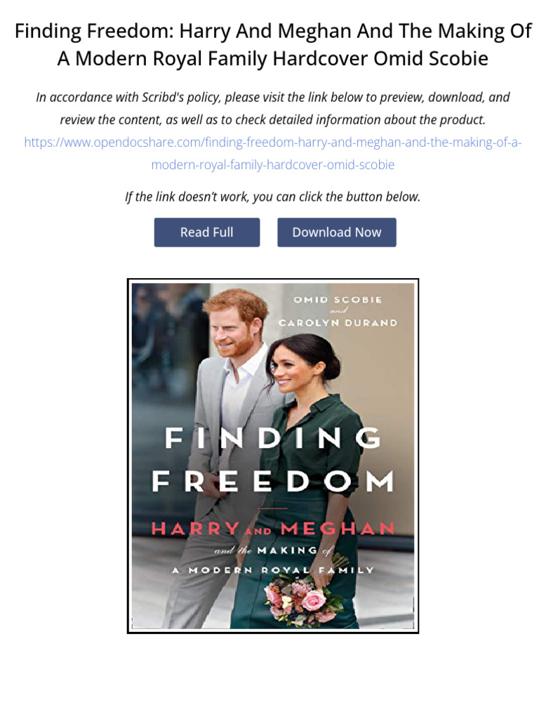 Finding Freedom: Harry and Meghan and the Making of a Modern Royal ...