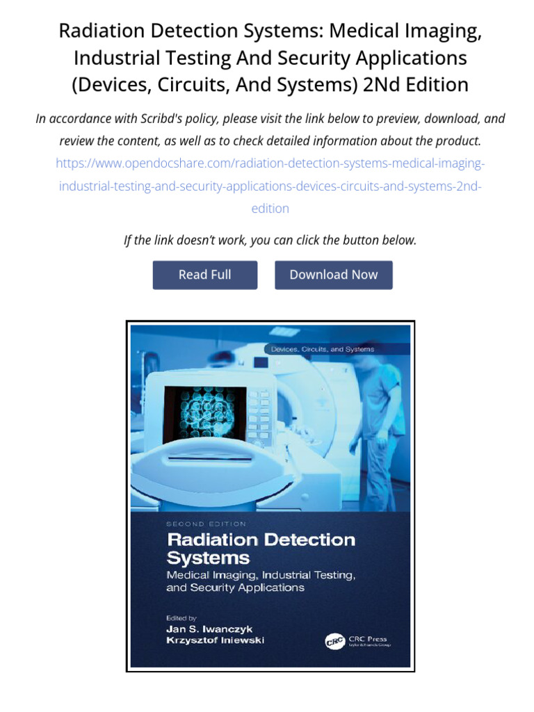 Radiation Detection Systems: Medical Imaging, Industrial Testing and ...