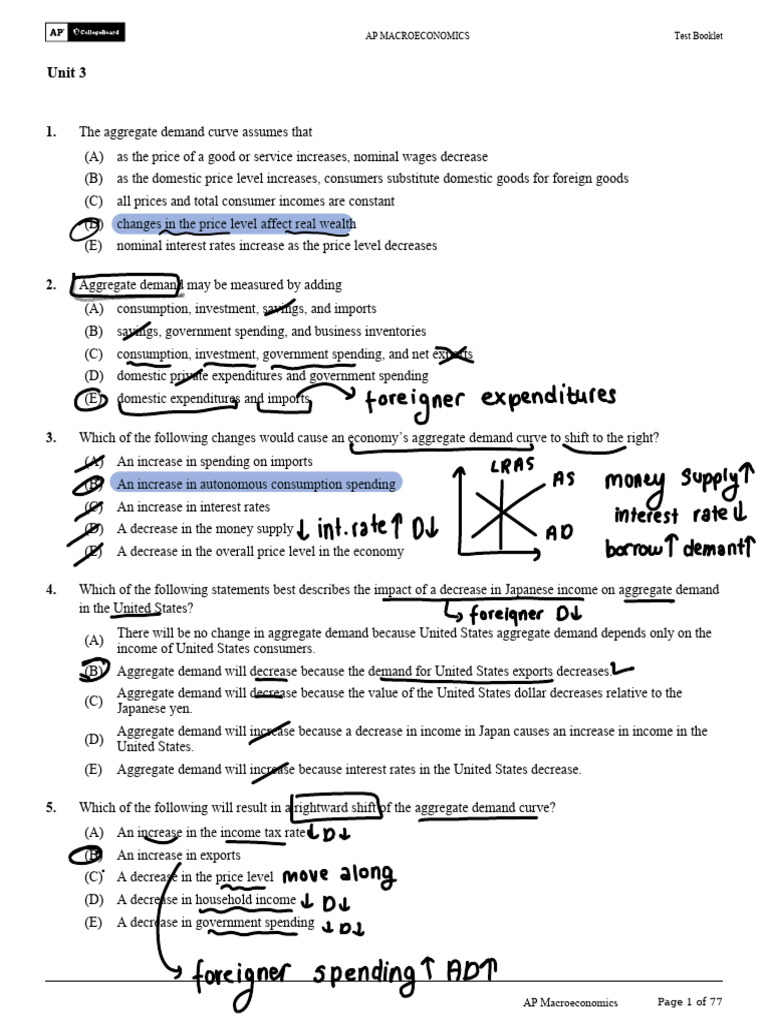MA-Unit 3 | PDF | Consumption (Economics) | Aggregate Demand