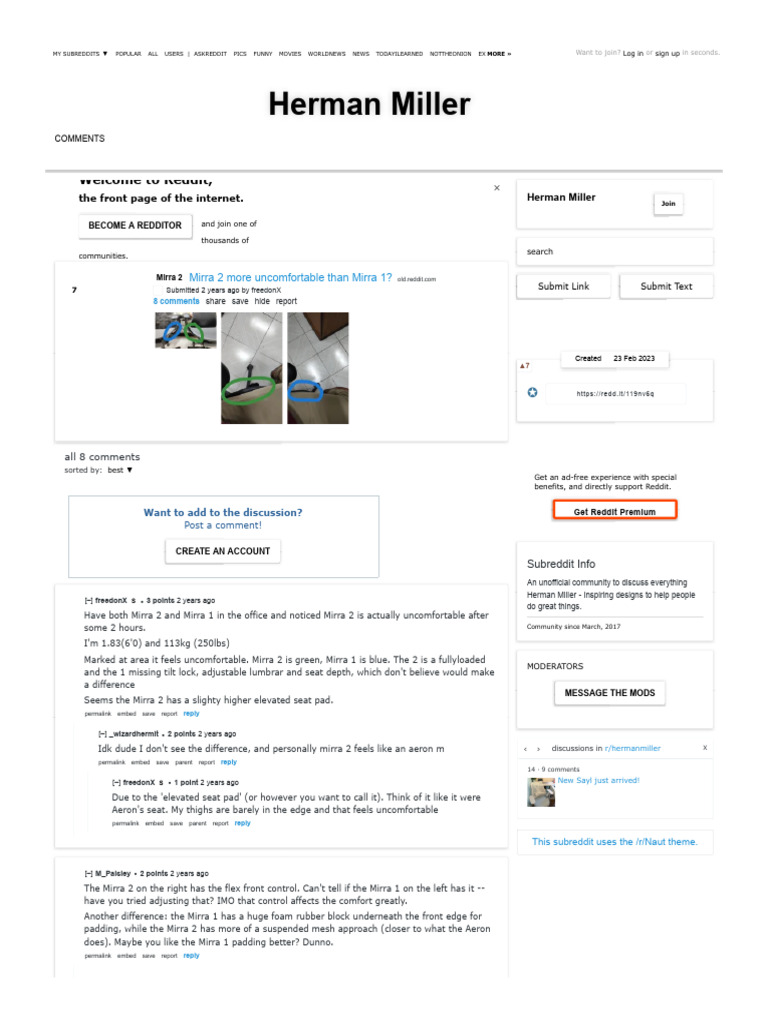 Mirra 2 More Uncomfortable Than Mirra 1_ _ Hermanmiller | PDF