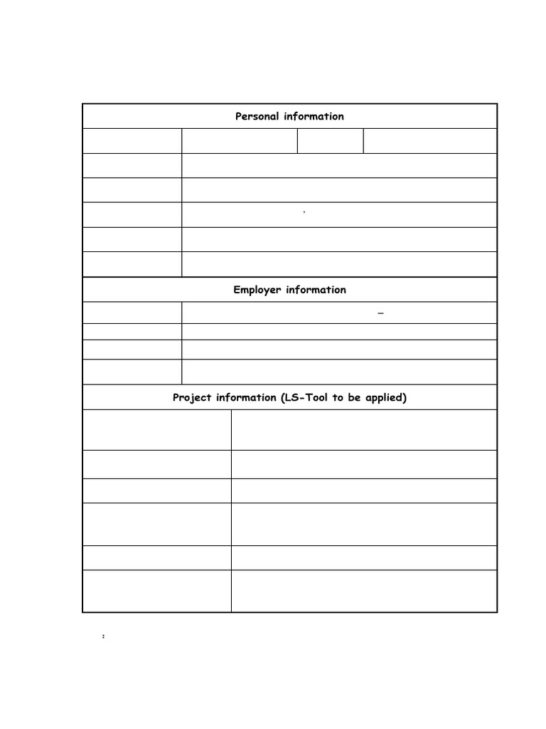 Application Form for LS-ToOL | PDF | Earth Sciences