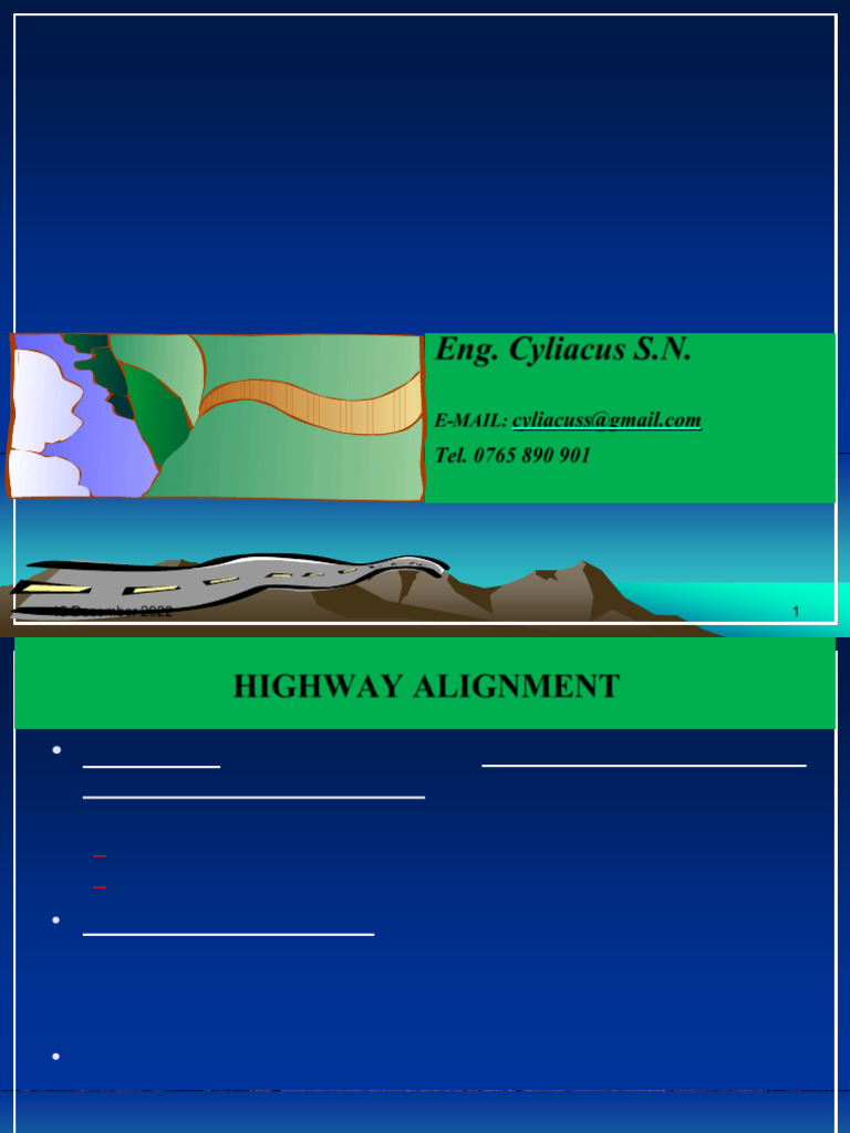 Lecture 4 - Highway Alignment | PDF | Surveying | Road