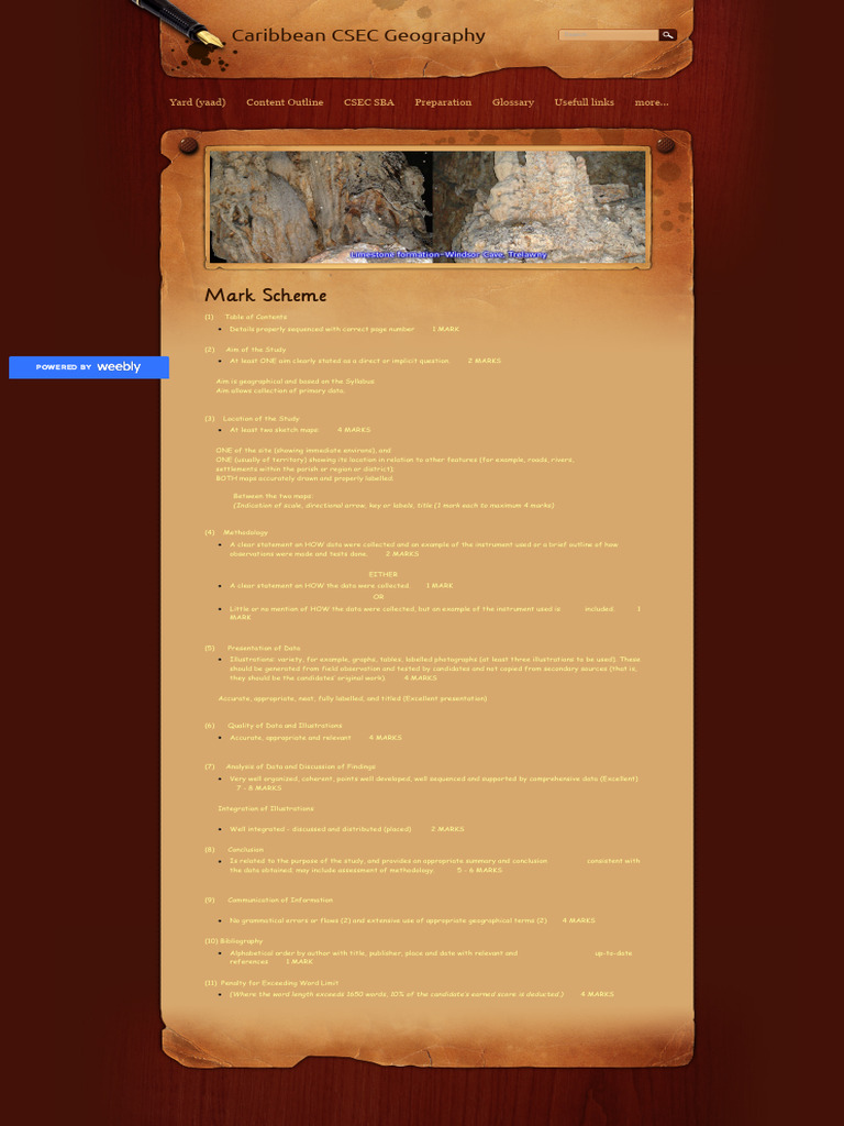 Mark Scheme - Caribbean CSEC Geography | PDF | Data | Map