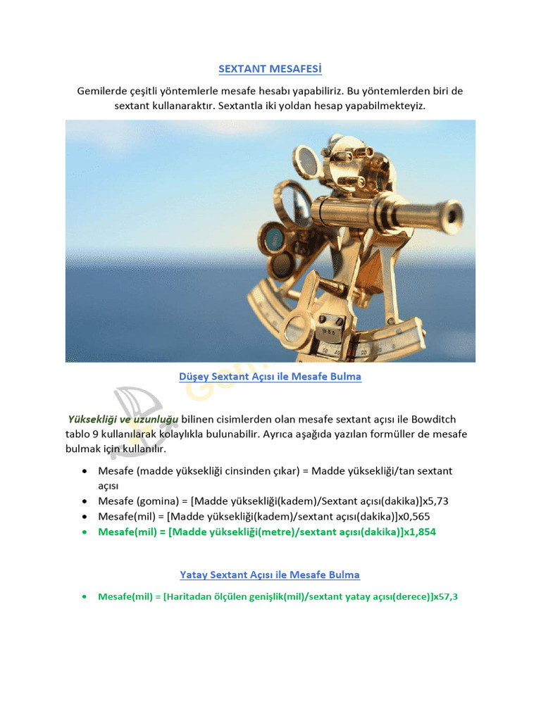 SEXTANT MESAFESİ | PDF