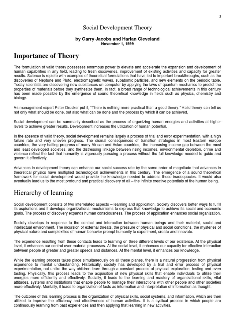 Social Development Theory | Download Free PDF | Scientific Method | Theory