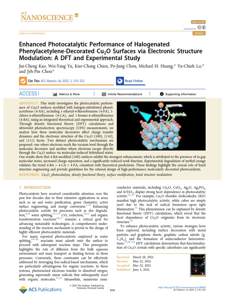 Enhanced Photocatalytic Performance of Halogenated Phenylacetylene ...