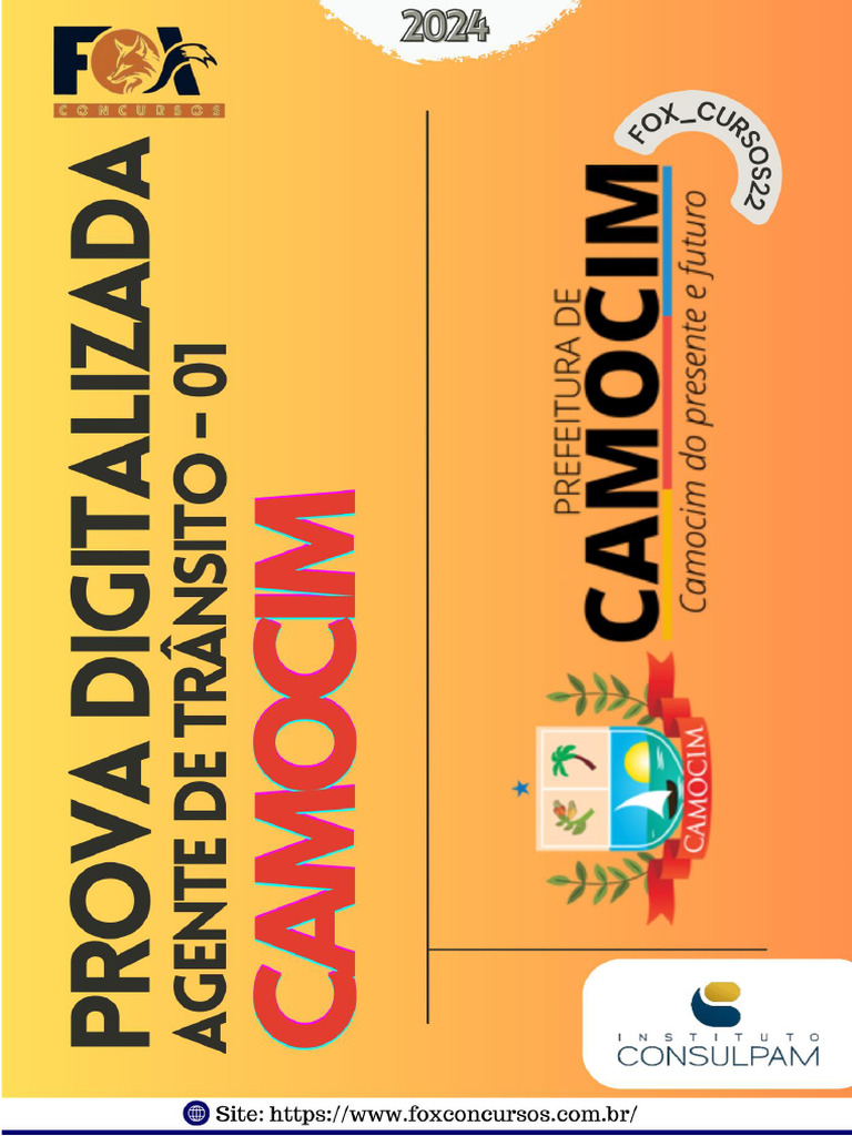 PROVA - AGENTE DE TRÂNSITO - CAMOCIM - PROVA 01 (2024) | PDF | Crimes ...