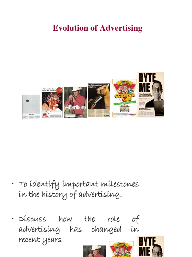 Evolution of Advertisng | PDF | Television Advertisement | Advertising