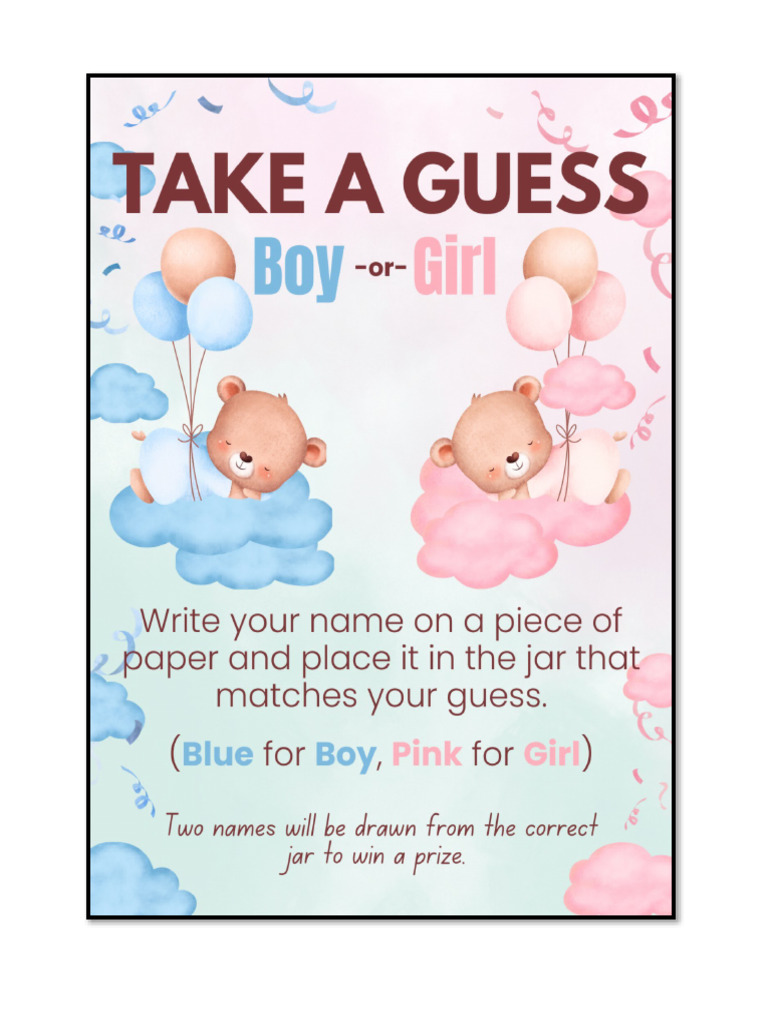 Gender Reveal Frame | PDF
