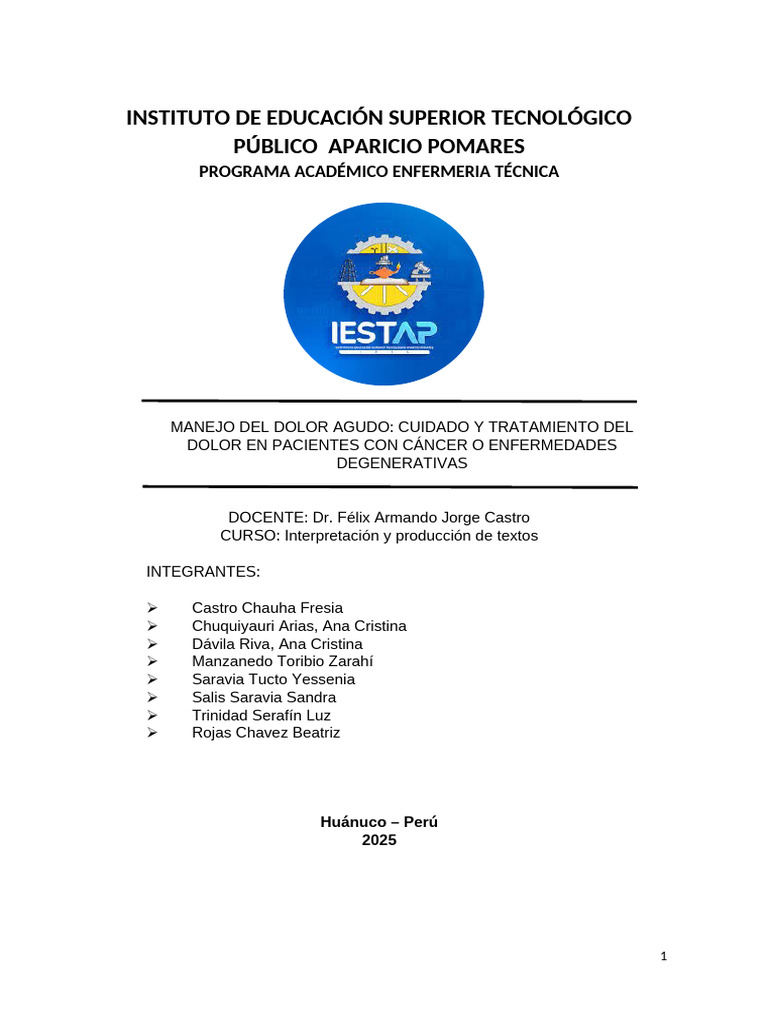 Manejo del dolor agudo monografía | PDF | Analgésico | Opioide