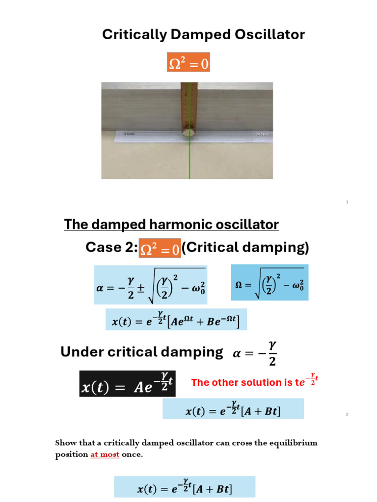 Lecture 15 | PDF | Oscillation | Damping