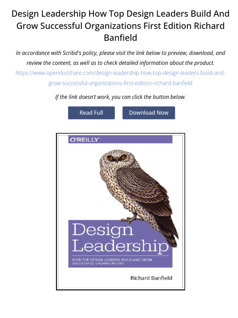 Design leadership how top design leaders build and grow successful ...