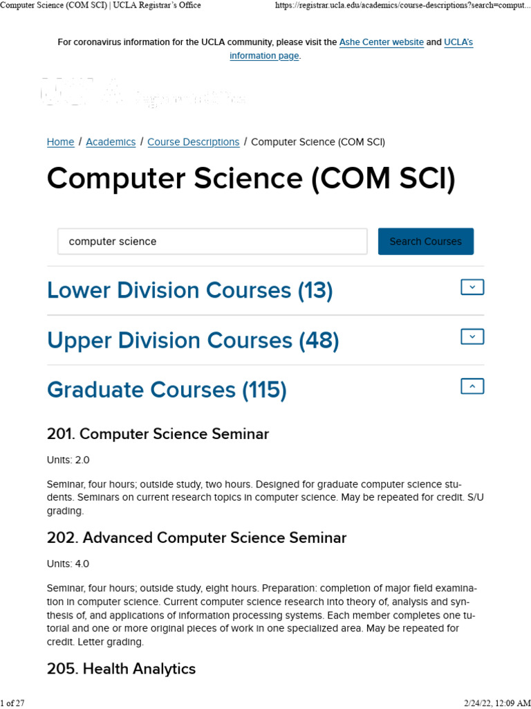 GradComputer Science(COM SCI) | UCLA Registrar’s Office | PDF ...