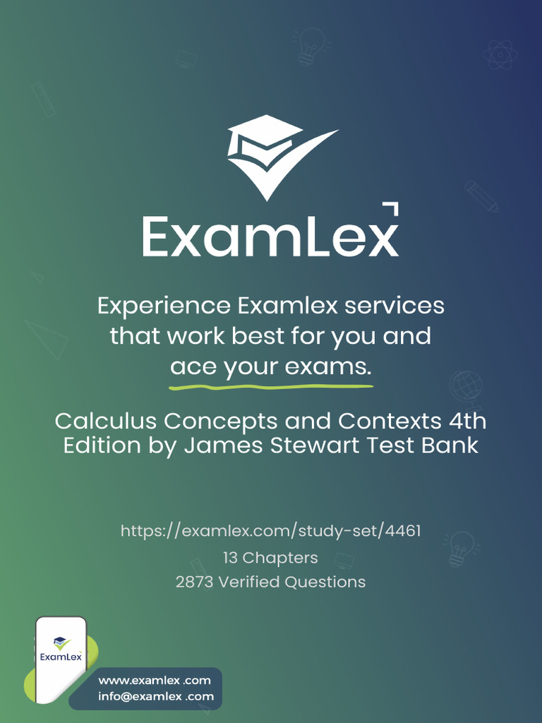 Calculus Concepts and Contexts 4th Edition by James Stewart Test Bank ...