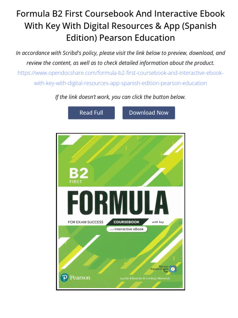 Formula B2 First Coursebook and Interactive eBook with Key with Digital ...