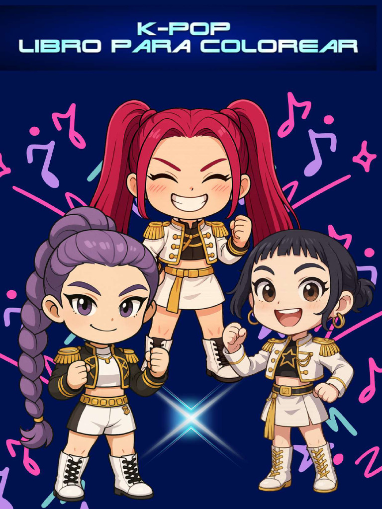 Libro Colorear Guerreras K-pop (1) | PDF