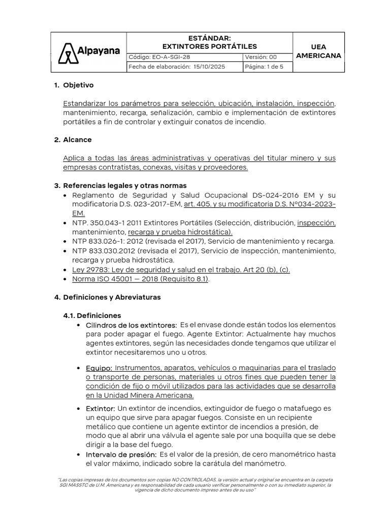 EO a SGI 28 Extintores Portátiles (1) | PDF | Incendios | Supresión de ...