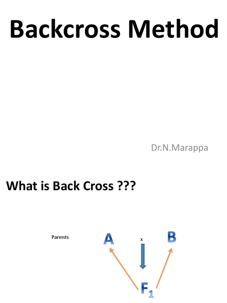 Backcross Method | PDF