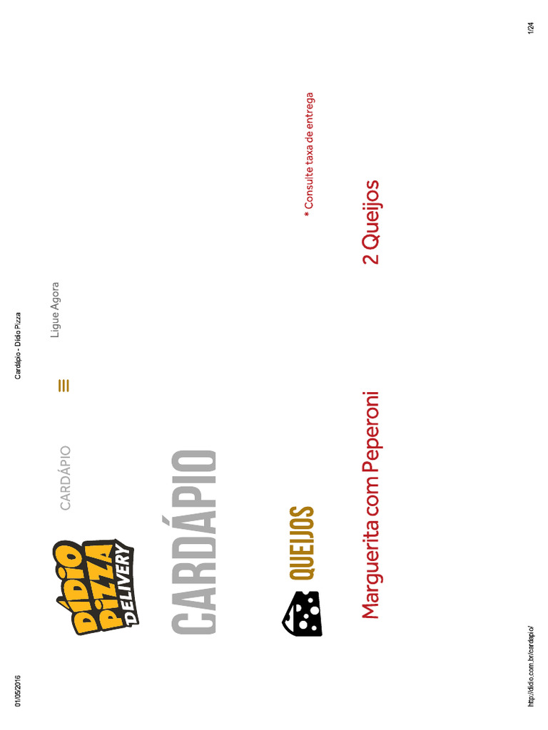 Cardápio - Dídio Pizza2 | PDF