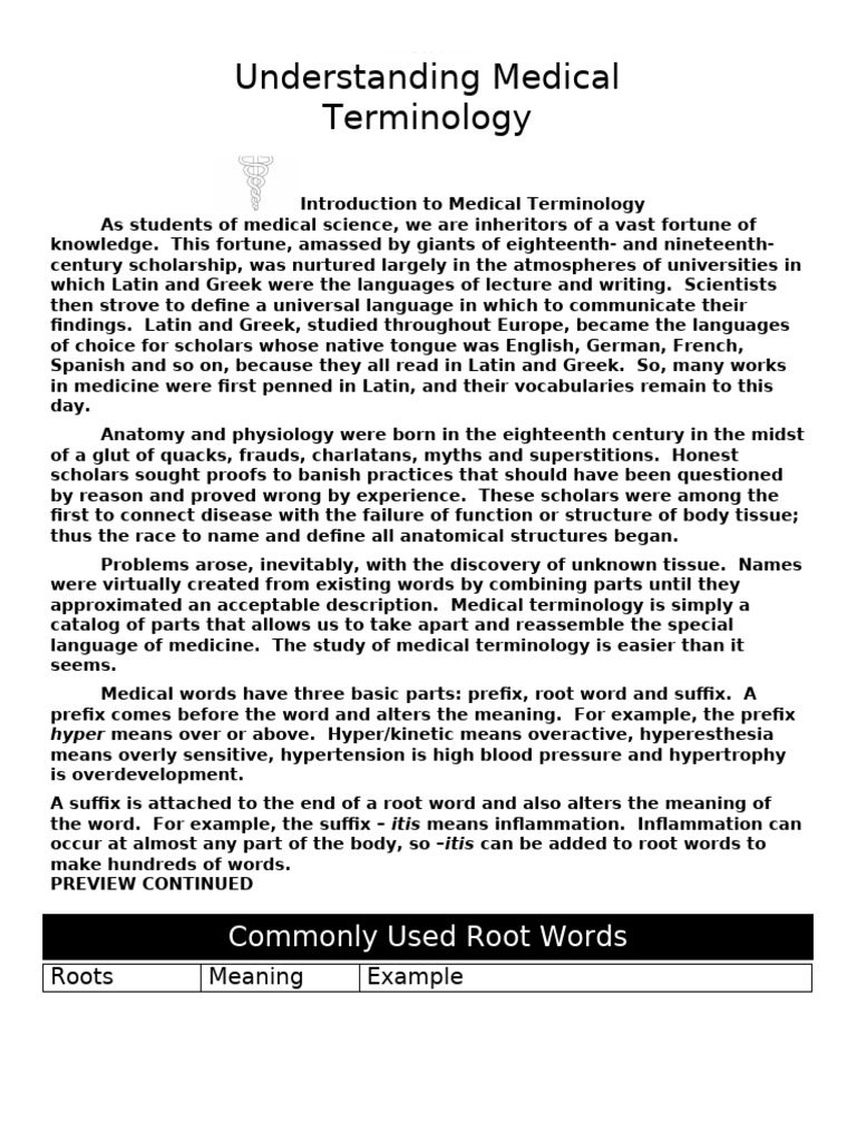 Medical Terminology Basics Explained | PDF