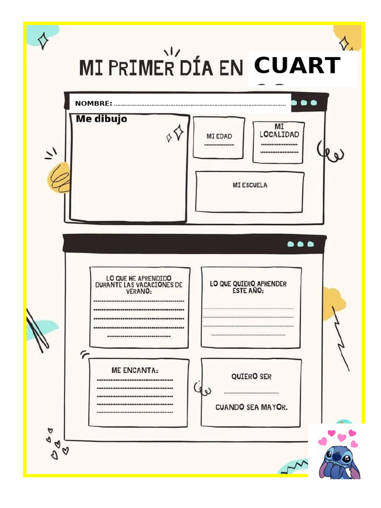 Mi Primer Dia en Cuarto 2025 | PDF