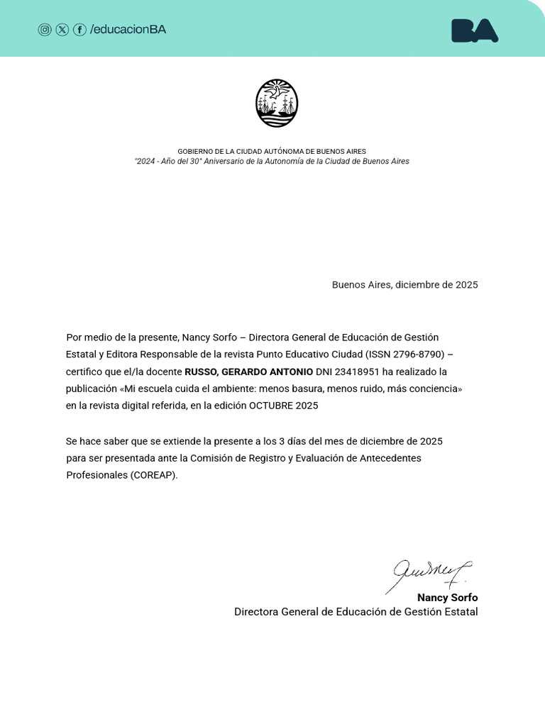 RUSSO GERARDO Publ Revista 2025.Docx | PDF