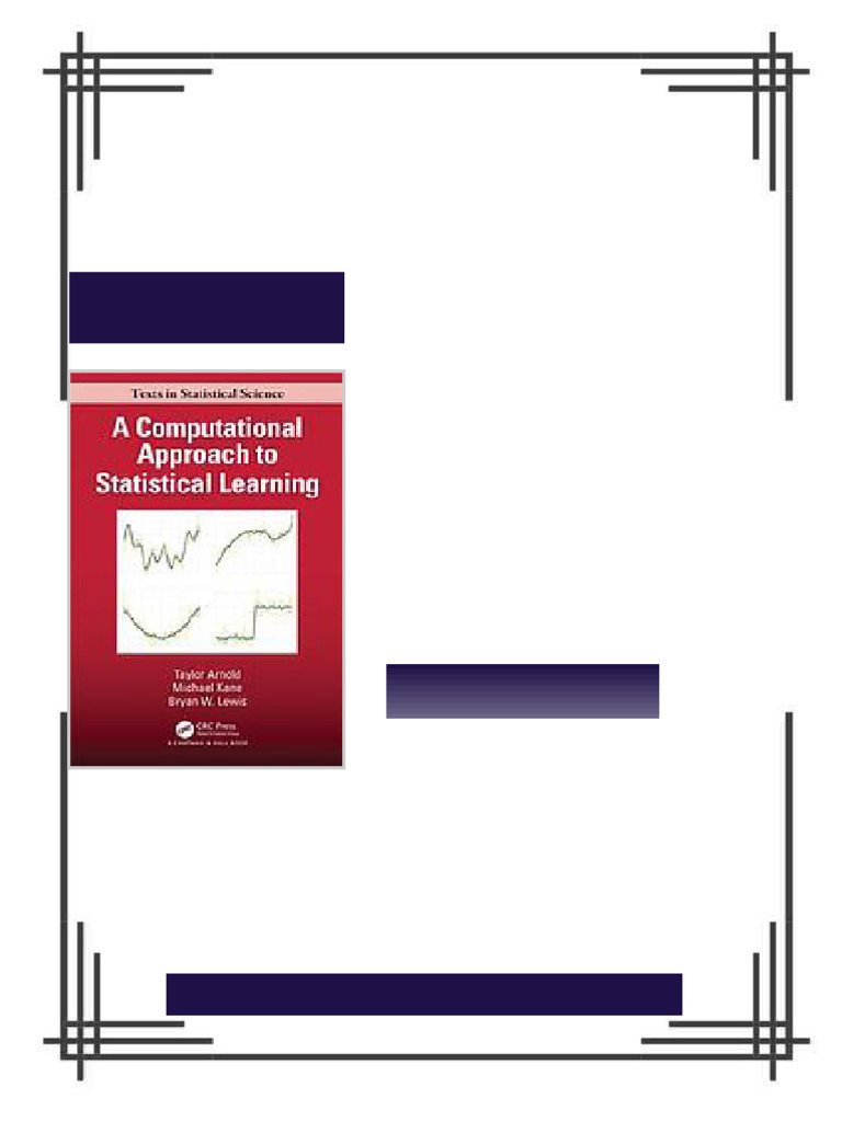 A computational approach to statistical learning 1st Edition Taylor Arnold eBook revised pdf ...