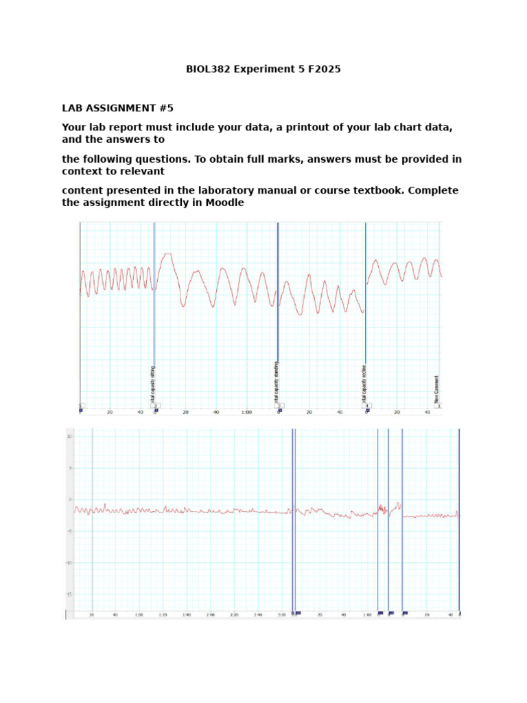 BIOL382 Experiment 5 F2025 | PDF | Breathing | Blood Pressure