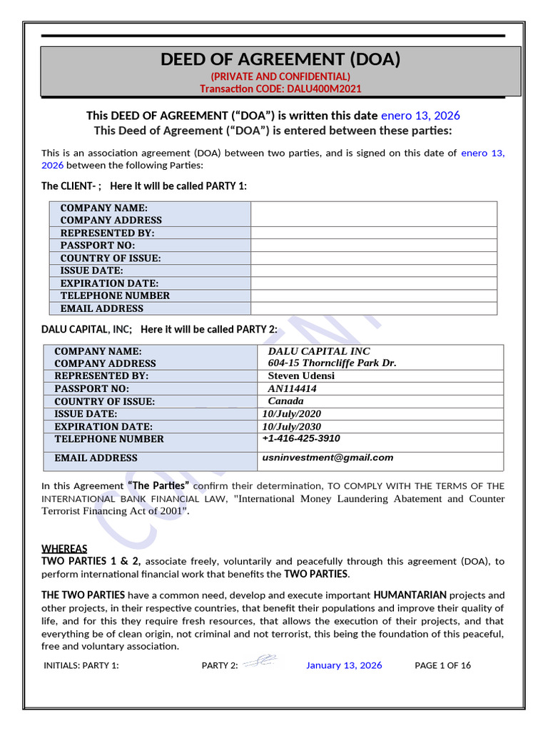 Doa-Dalu 400M | PDF | Letter Of Credit | Arbitration