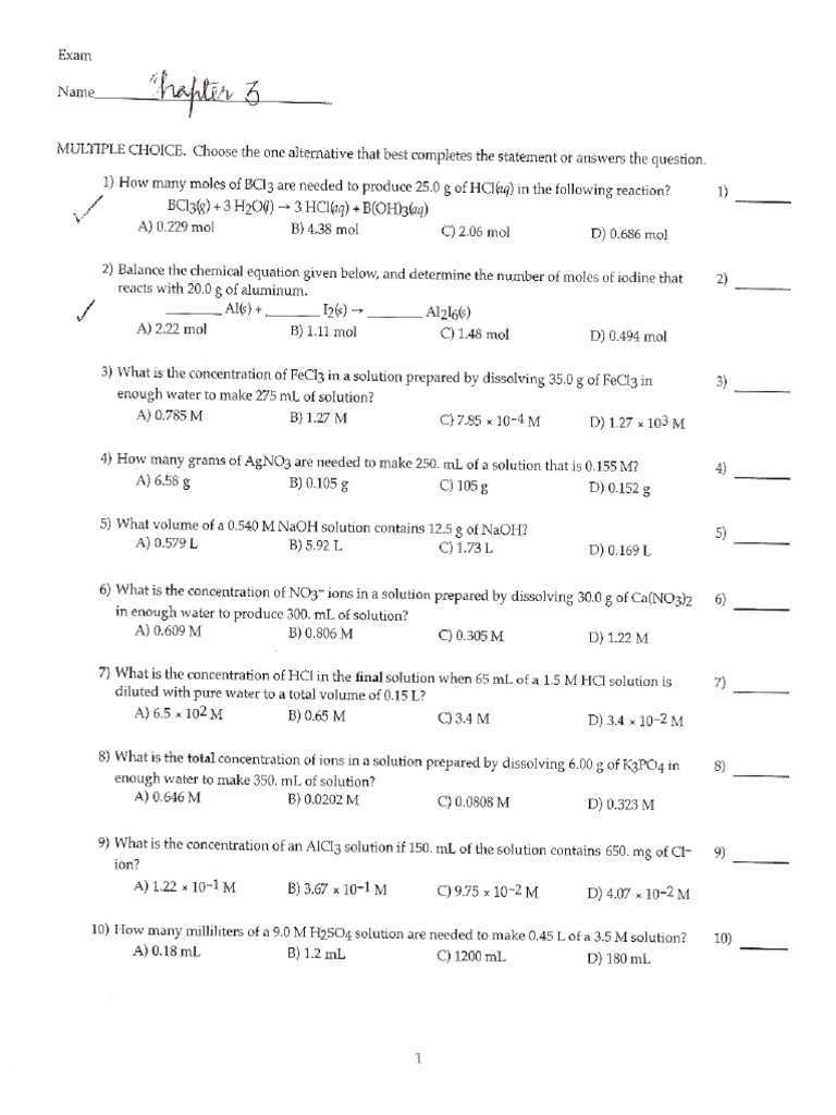 Ch 9 Worksheets | PDF