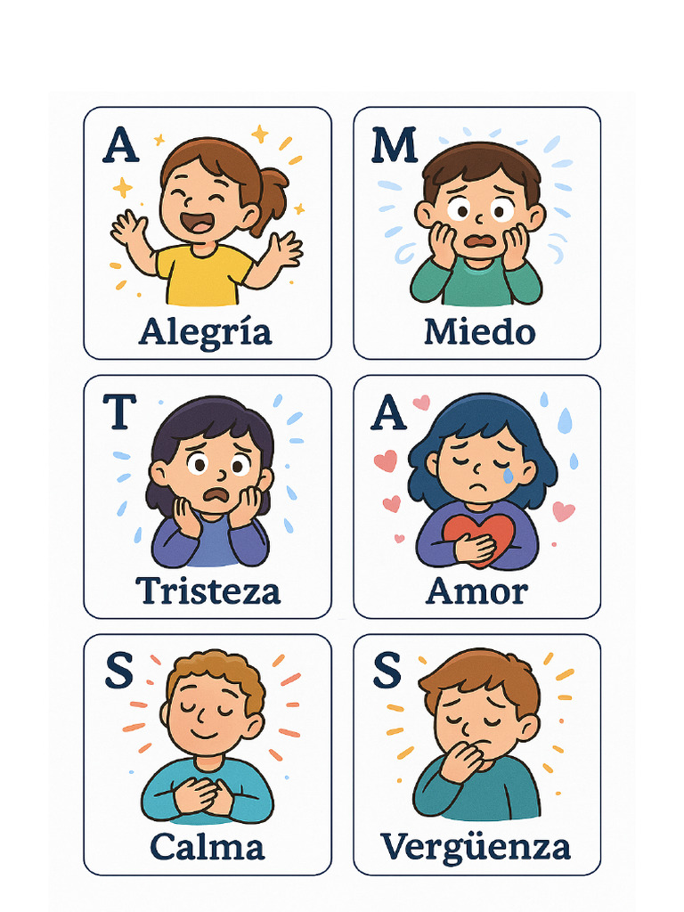 Tarjetas de Emociones ExplorArte BONUS | PDF