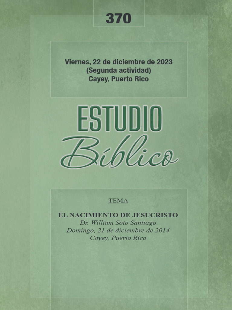 2023-12-22-2-JBP-estudio_biblico-370_viernes-sencillo | PDF | Cristo (título) | María, madre de ...