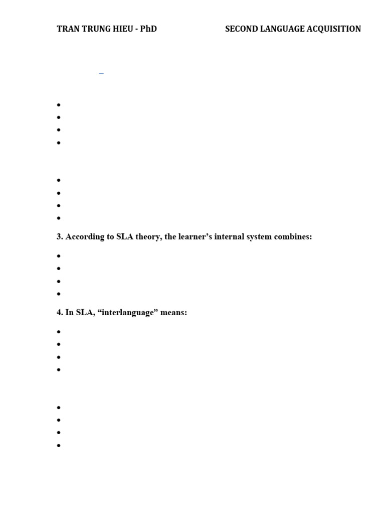 1. Revision 1 | PDF | Second Language Acquisition | Communication