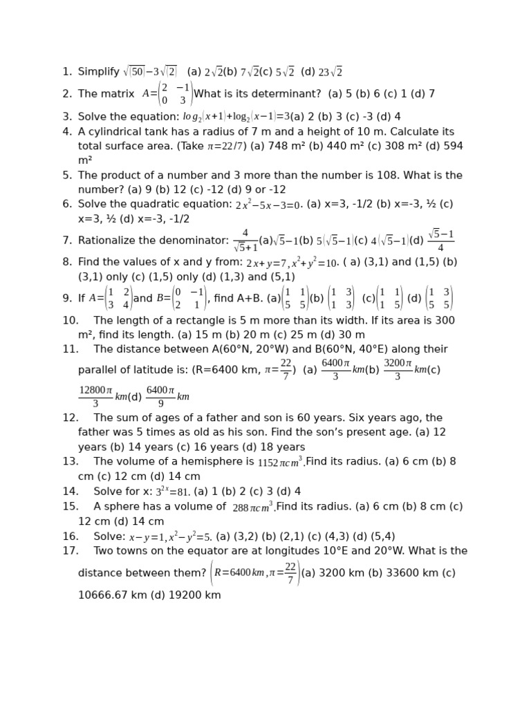 Ss3 Mathematics Pdf Sphere Latitude