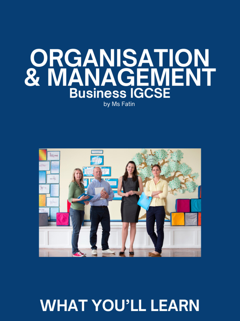 Business IGCSE: Org & Management Guide | PDF | Organizational Structure ...