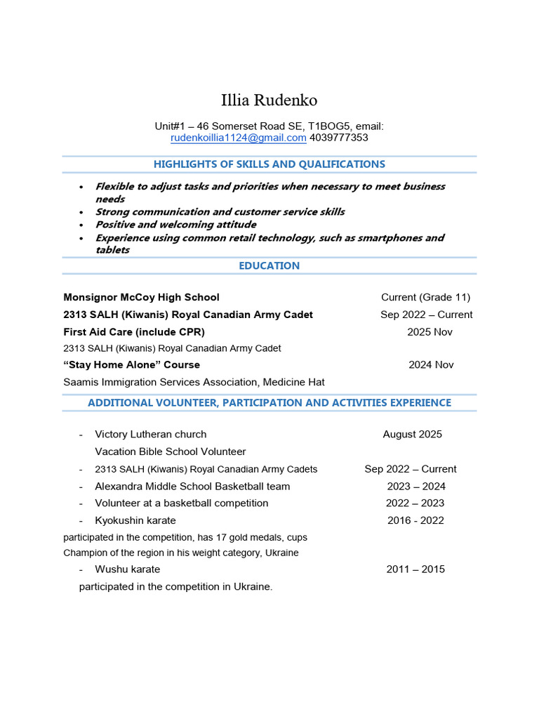 Resume Illia PDF | PDF