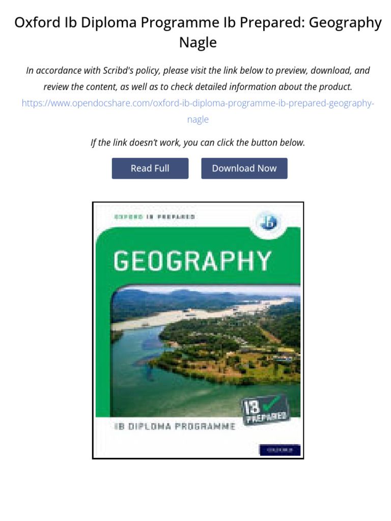 Oxford IB Diploma Programme IB Prepared: Geography Nagle | PDF | Policy ...