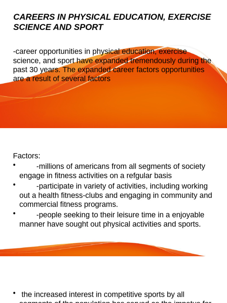 Careers in Physical Education | PDF | Résumé | Physical Fitness
