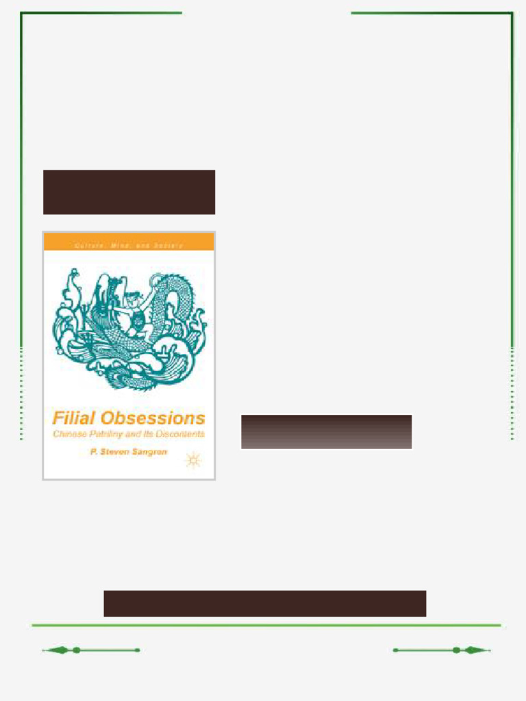 Filial Obsessions: Chinese Patriliny and Its Discontents 1st Edition P ...