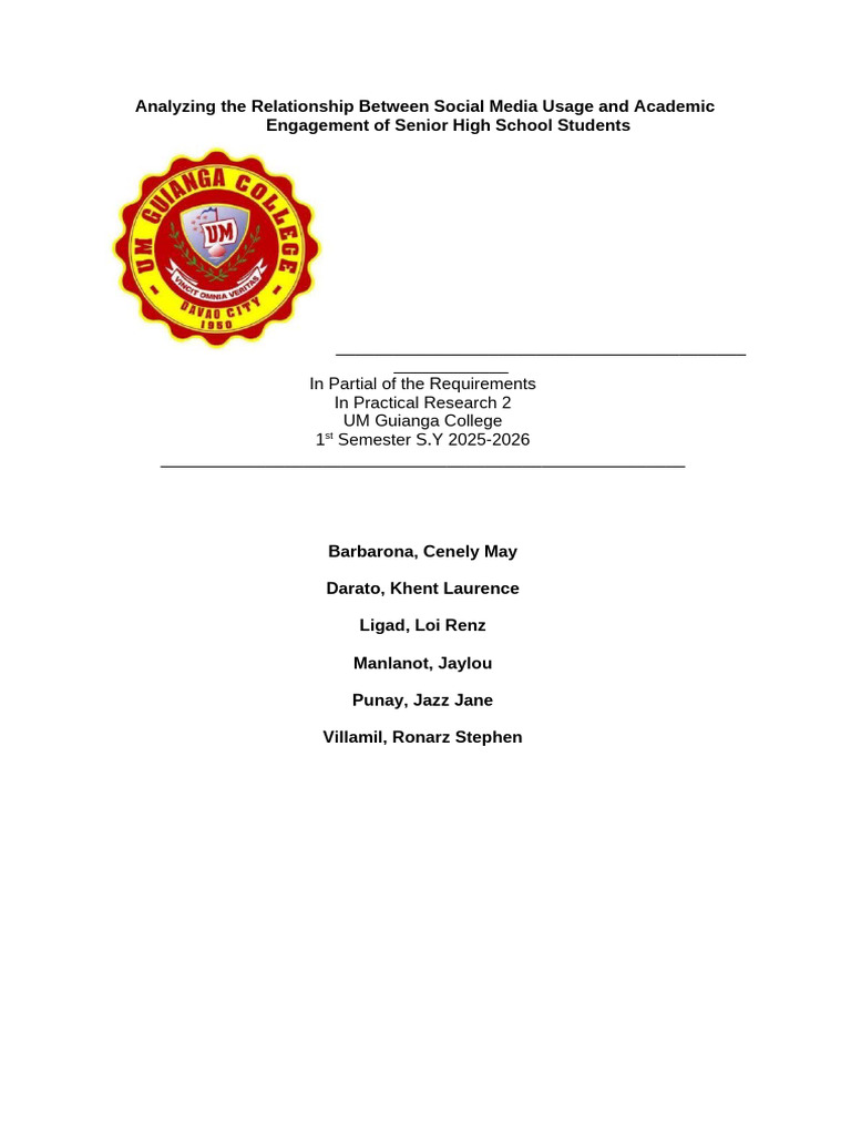 Social Media Impact on High School Engagement | PDF | Sampling ...