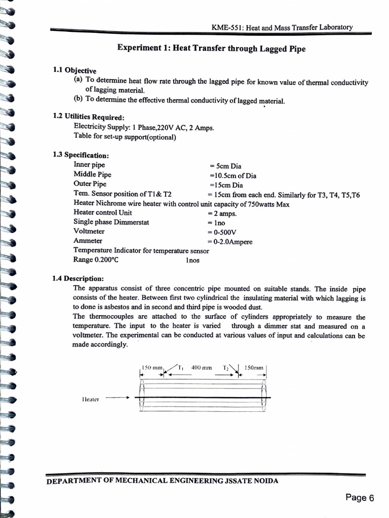 HMT Exp 1 | PDF | Thermal Conduction | Heat Transfer