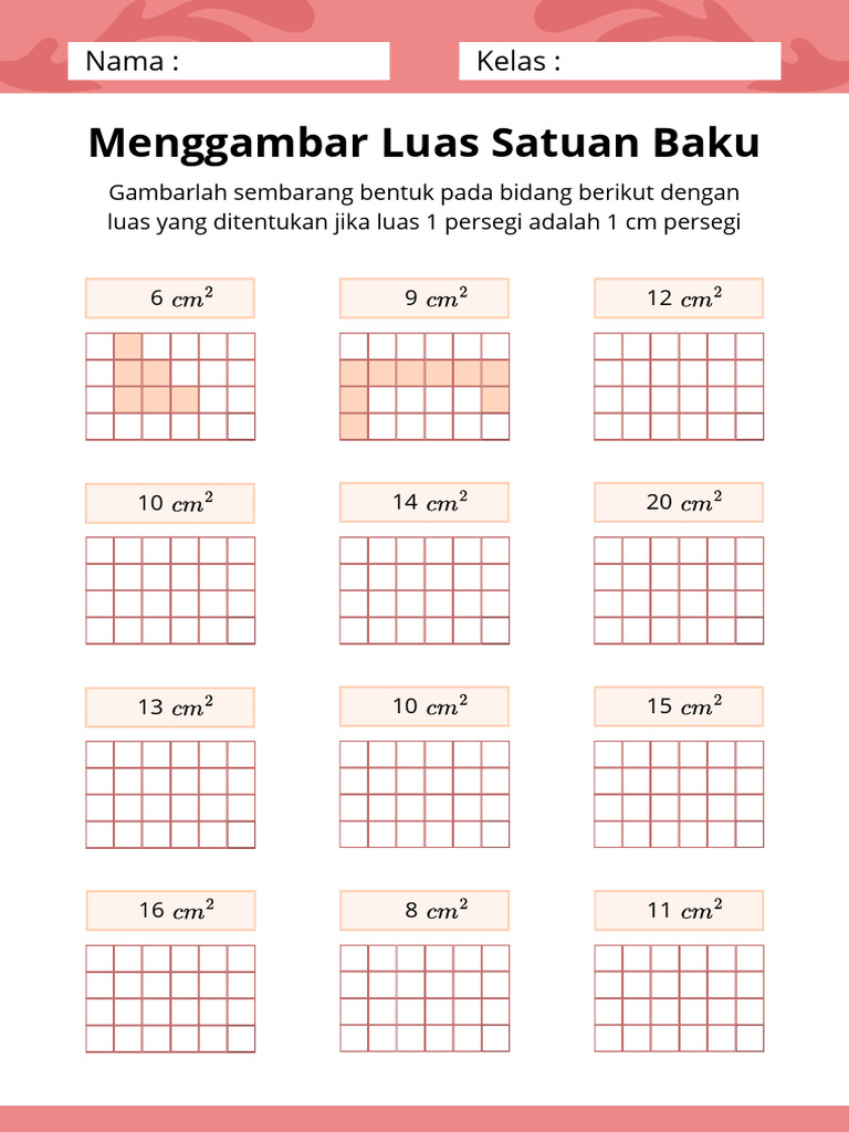 Menggambar Luas Satuan Baku 1 cm² | PDF